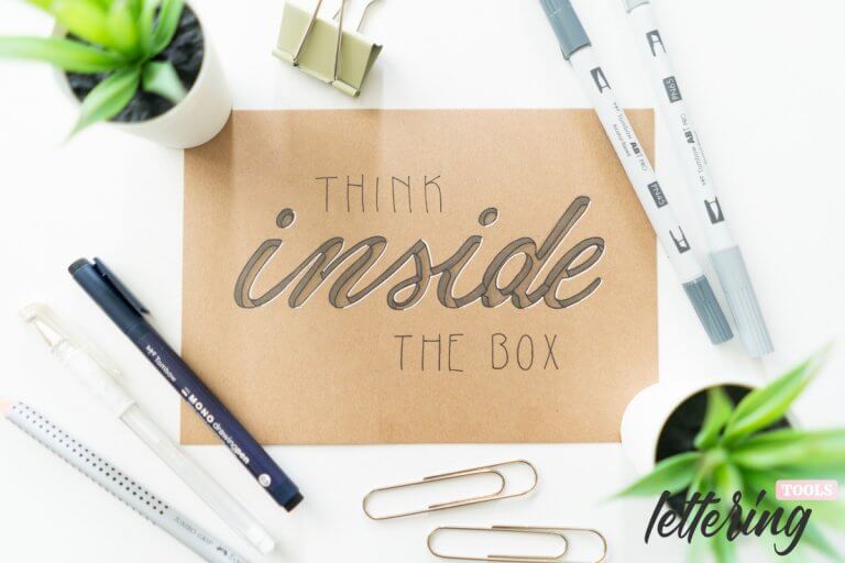 Inner 3D hand lettering effect (Step by step tutorial)