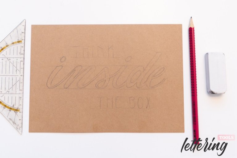 Inner 3D hand lettering effect (Step by step tutorial)