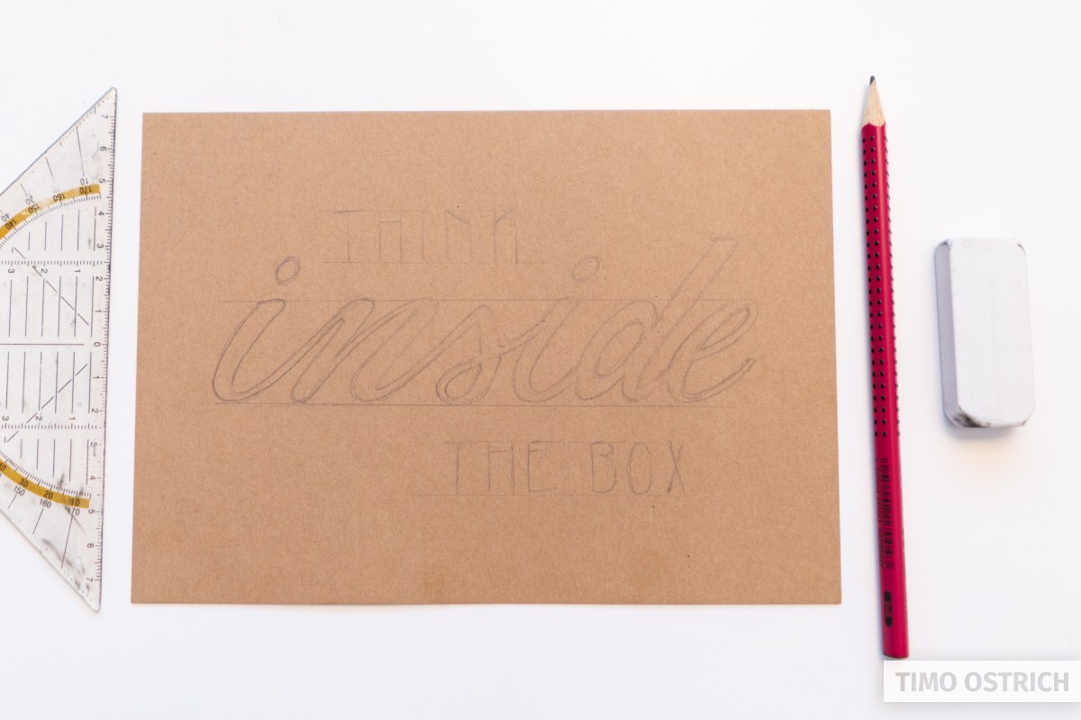 Inner 3D hand lettering effect (Step by step tutorial)