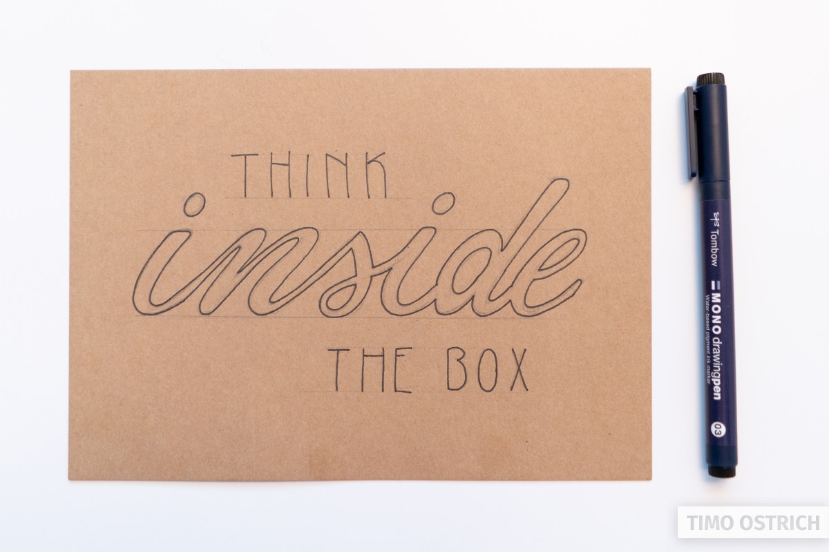 Inner 3D hand lettering effect (Step by step tutorial)