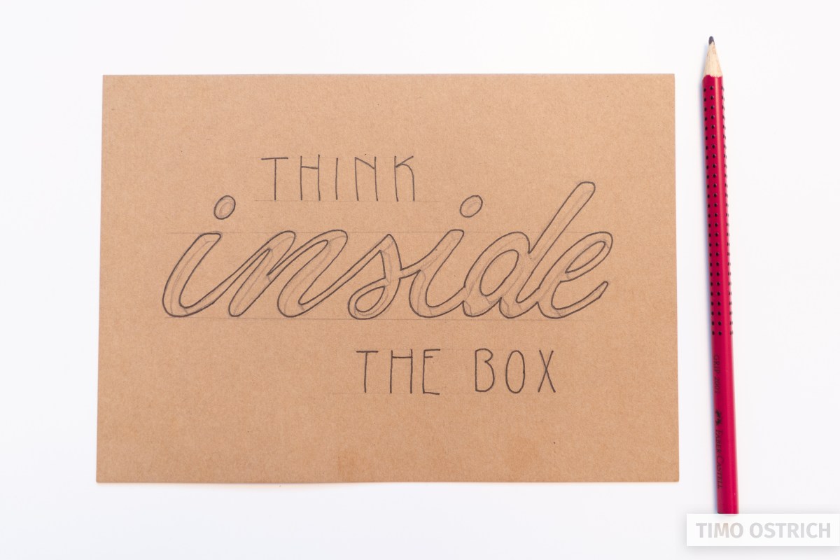 Inner 3D hand lettering effect (Step by step tutorial)