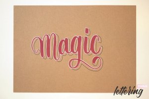 Simple 3D brush lettering effect (Step by step tutorial)