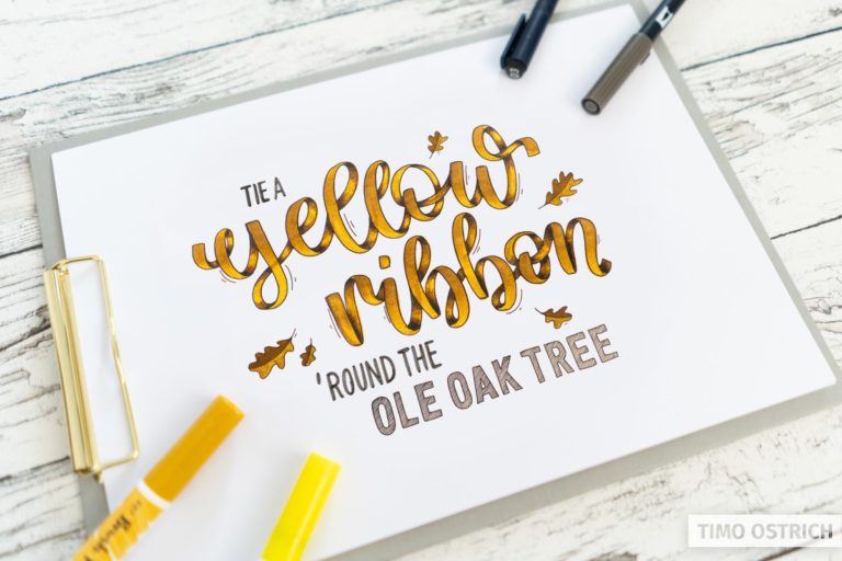 Ribbon lettering - How to create outstanding ribbon letterings (tutorial)