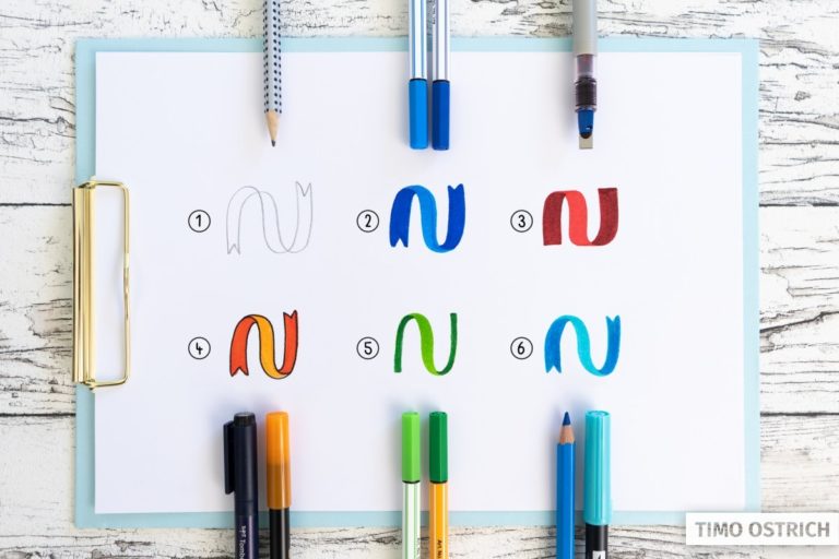 Ribbon lettering - How to create outstanding ribbon letterings (tutorial)