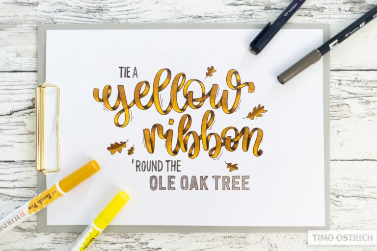 Ribbon lettering - How to create outstanding ribbon letterings (tutorial)