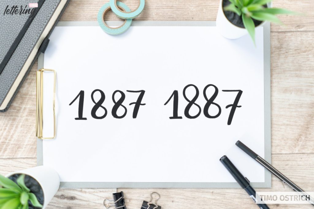 Lettering numbers: How to draw them properly (+ different Styles)