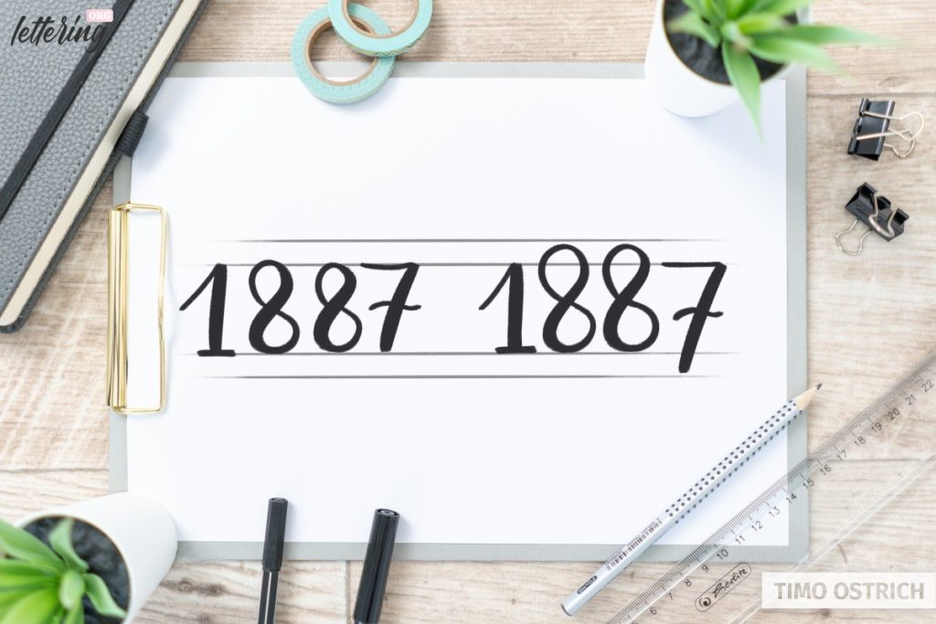 Lettering numbers: How to draw them properly (+ different Styles)
