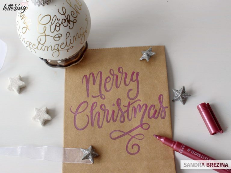 How to create gorgeous hand lettered Christmas ornaments (Tutorial)