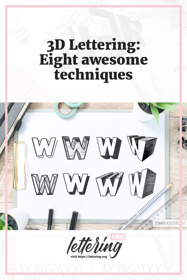 3D Lettering: Eight awesome techniques at a glance - Lettering.org