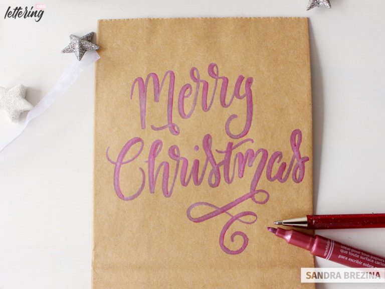 How to create gorgeous hand lettered Christmas ornaments (Tutorial)