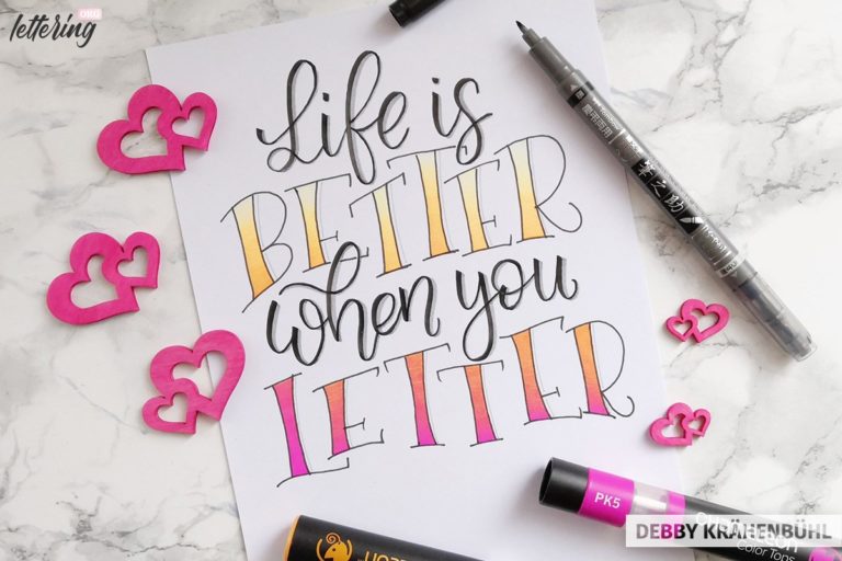 Lettering shadows - How to add them right (step by step tutorial)