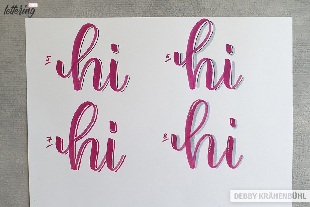 Lettering shadows - How to add them right (step by step tutorial)