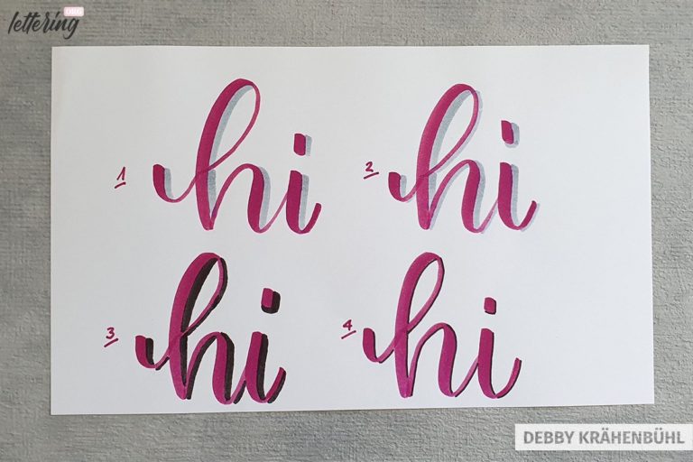 Lettering shadows - How to add them right (step by step tutorial)