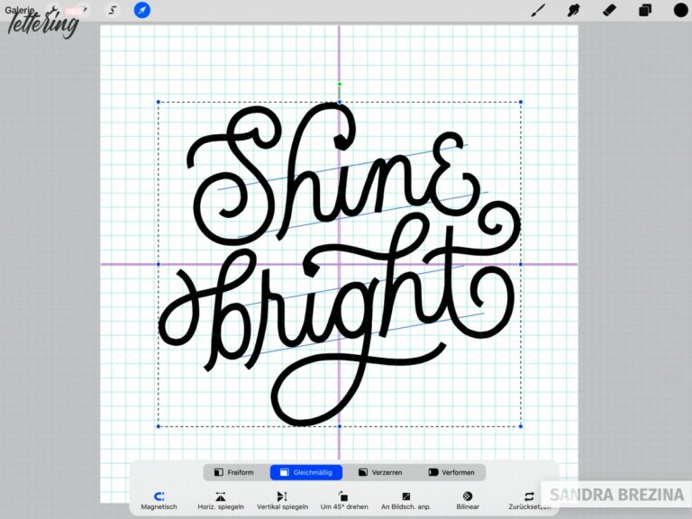 Mosaic lettering - How to draw fauxsaic letters step by step