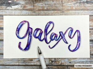 Galaxy lettering - How to create stunning galaxy letters using brushpens