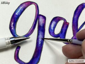 Galaxy lettering - How to create stunning galaxy letters using brushpens