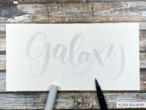 Galaxy lettering - How to create stunning galaxy letters using brushpens