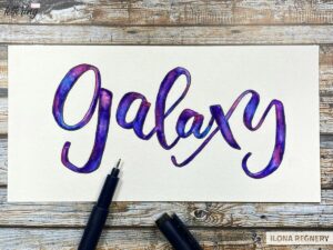 Galaxy lettering - How to create stunning galaxy letters using brushpens
