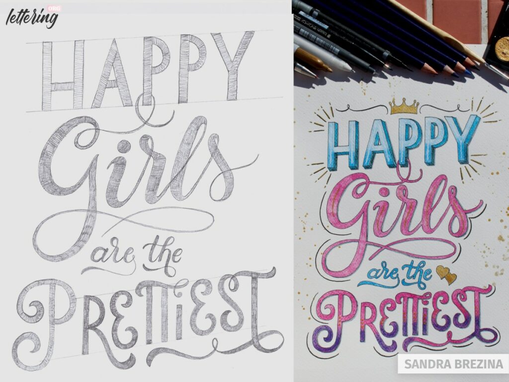 Well-done lettering compositions: How to make them step by step