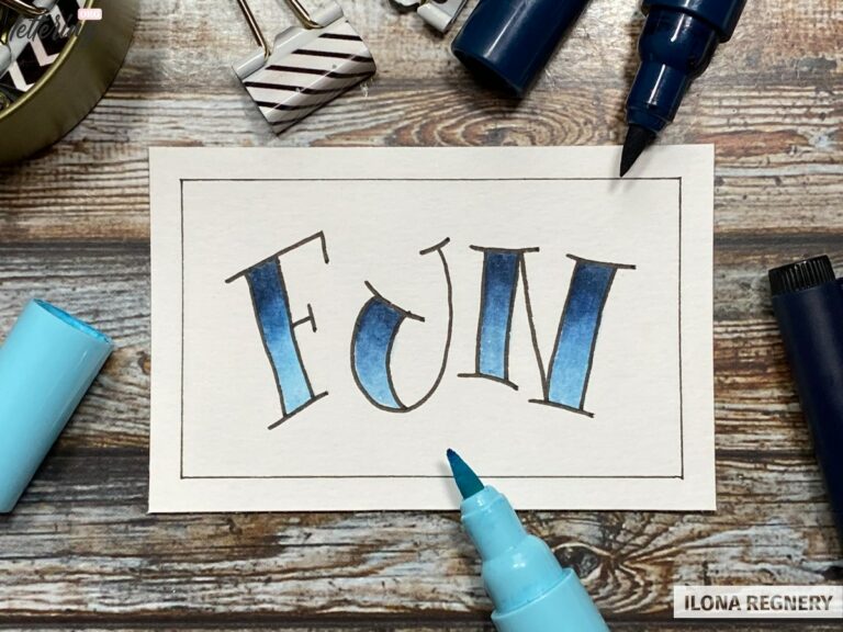 Ombre lettering - 5 amazing techniques to blend colors