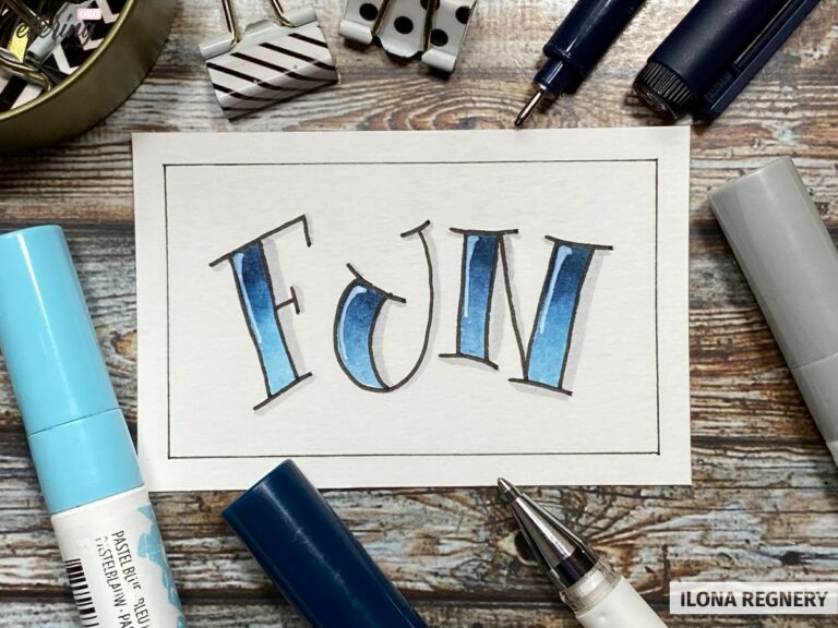 Ombre lettering - 5 amazing techniques to blend colors