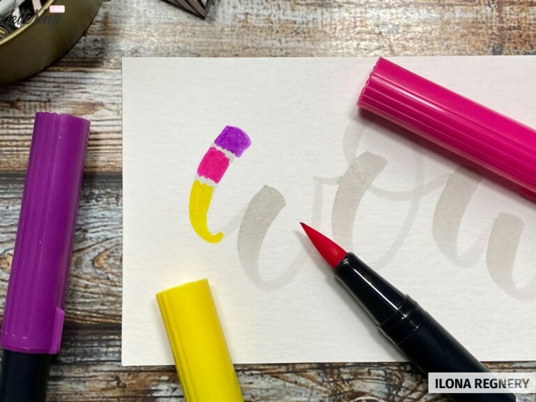 Ombre lettering - 5 amazing techniques to blend colors