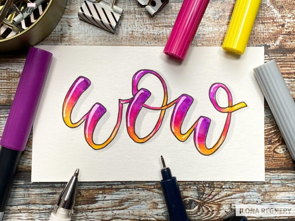 Ombre lettering - 5 amazing techniques to blend colors