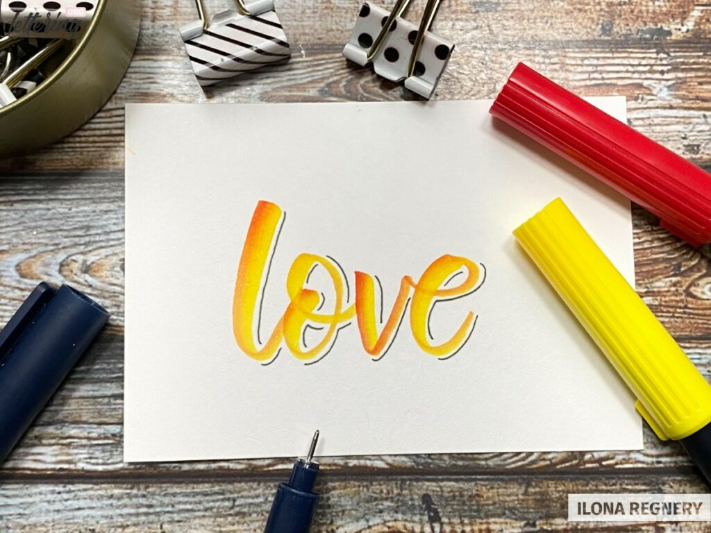 Ombre lettering - 5 amazing techniques to blend colors