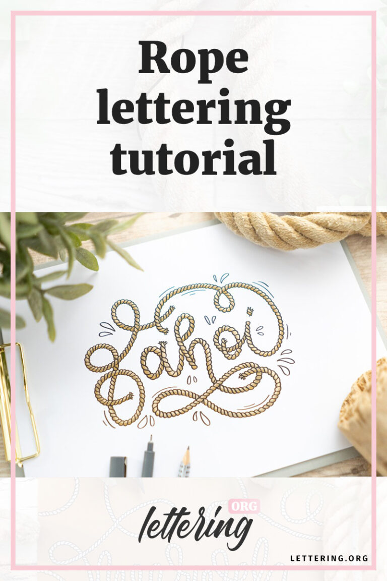 Rope lettering tutorial (step by step) with great examples