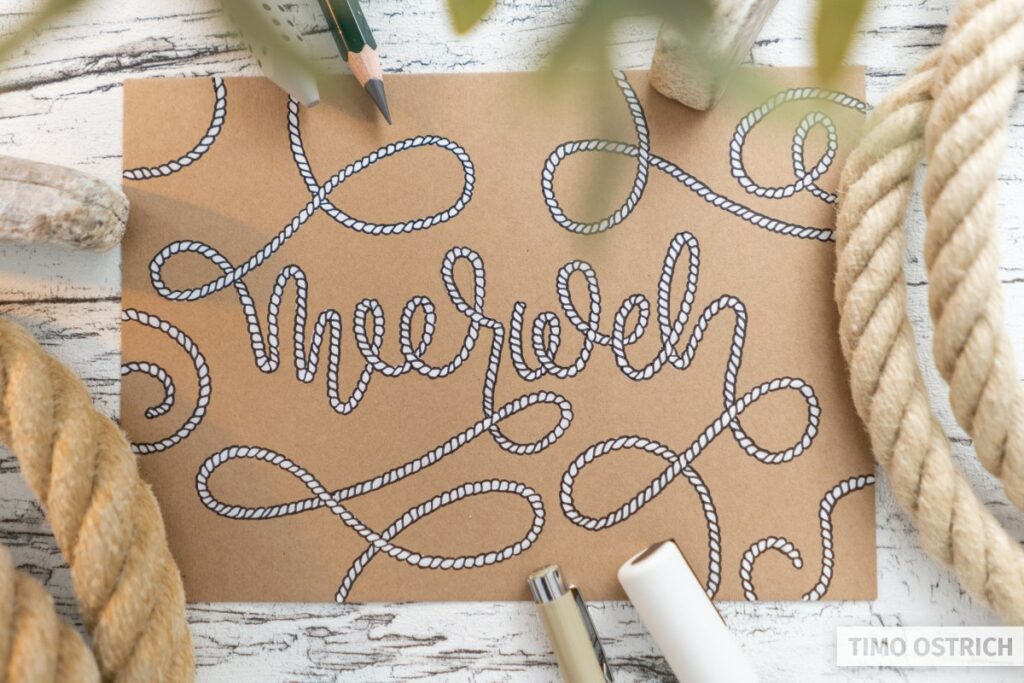 Rope lettering tutorial (step by step) with great examples