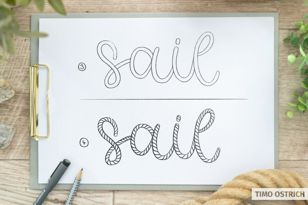 Rope lettering tutorial (step by step) with great examples