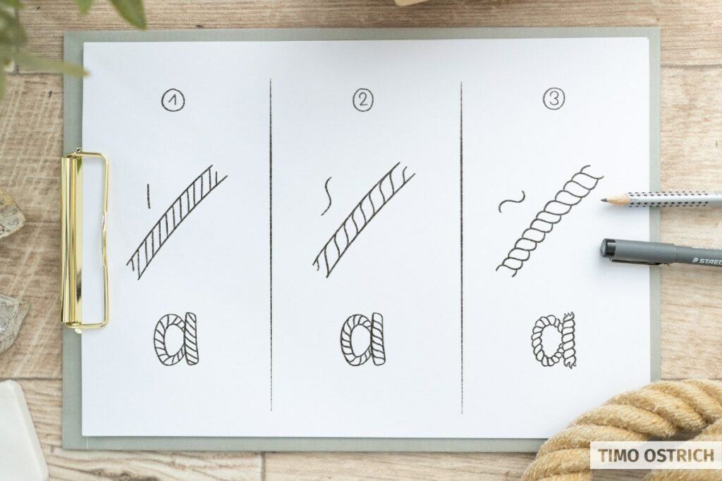 Rope lettering tutorial (step by step) with great examples