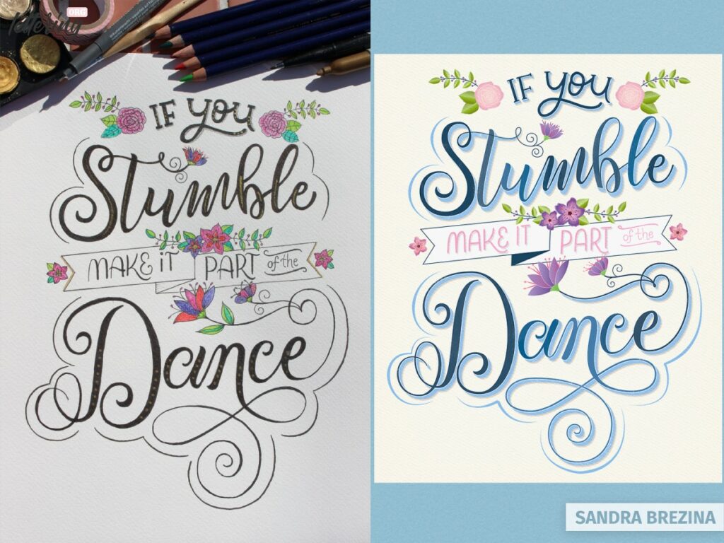 Well-done lettering compositions: How to make them step by step