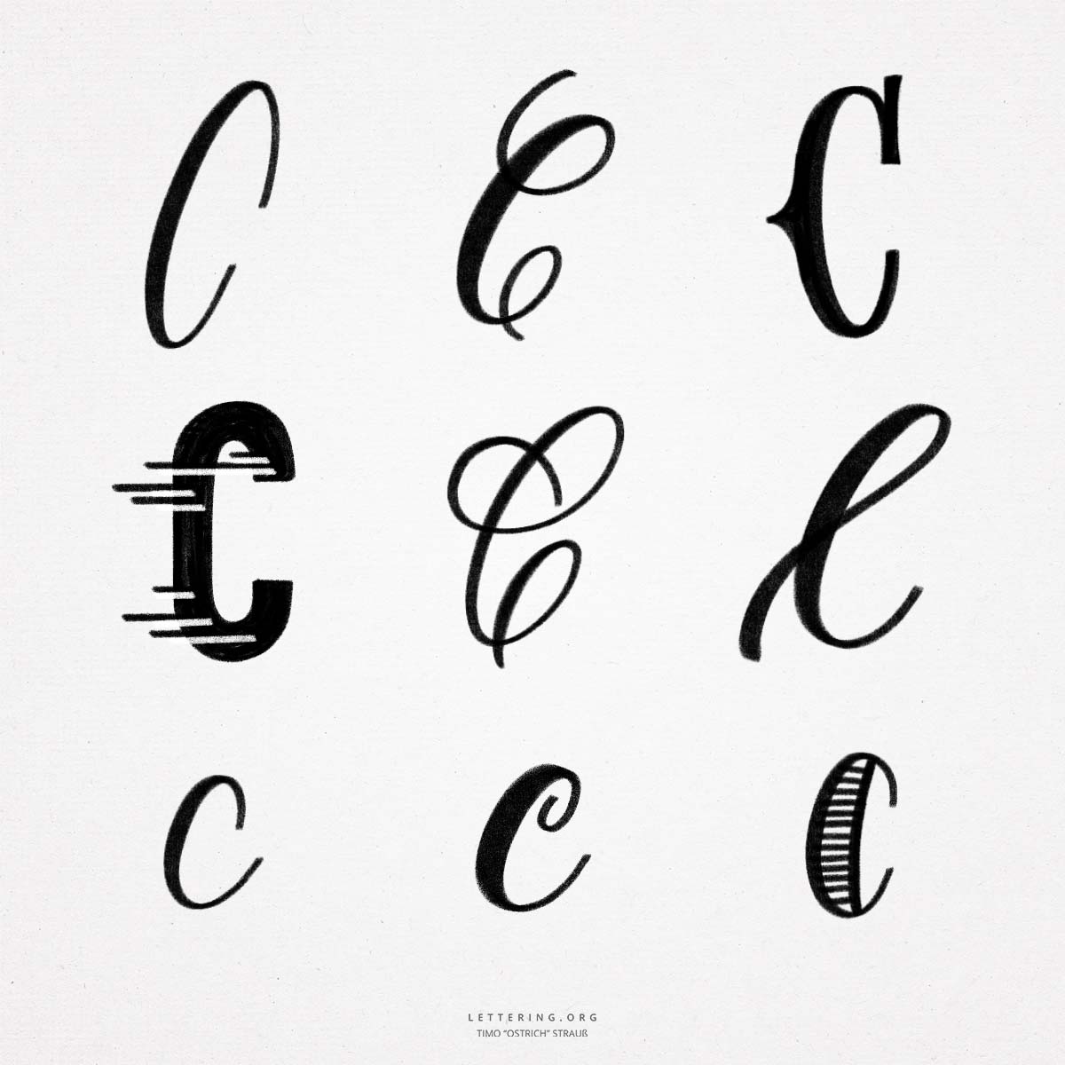 Hand Lettering C 9 Ways To Draw A C 