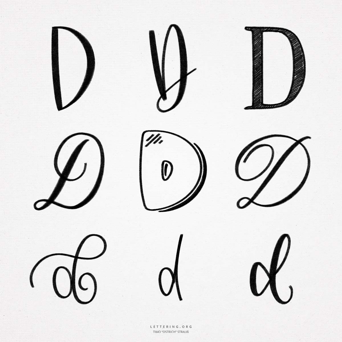 Letter D Fonts